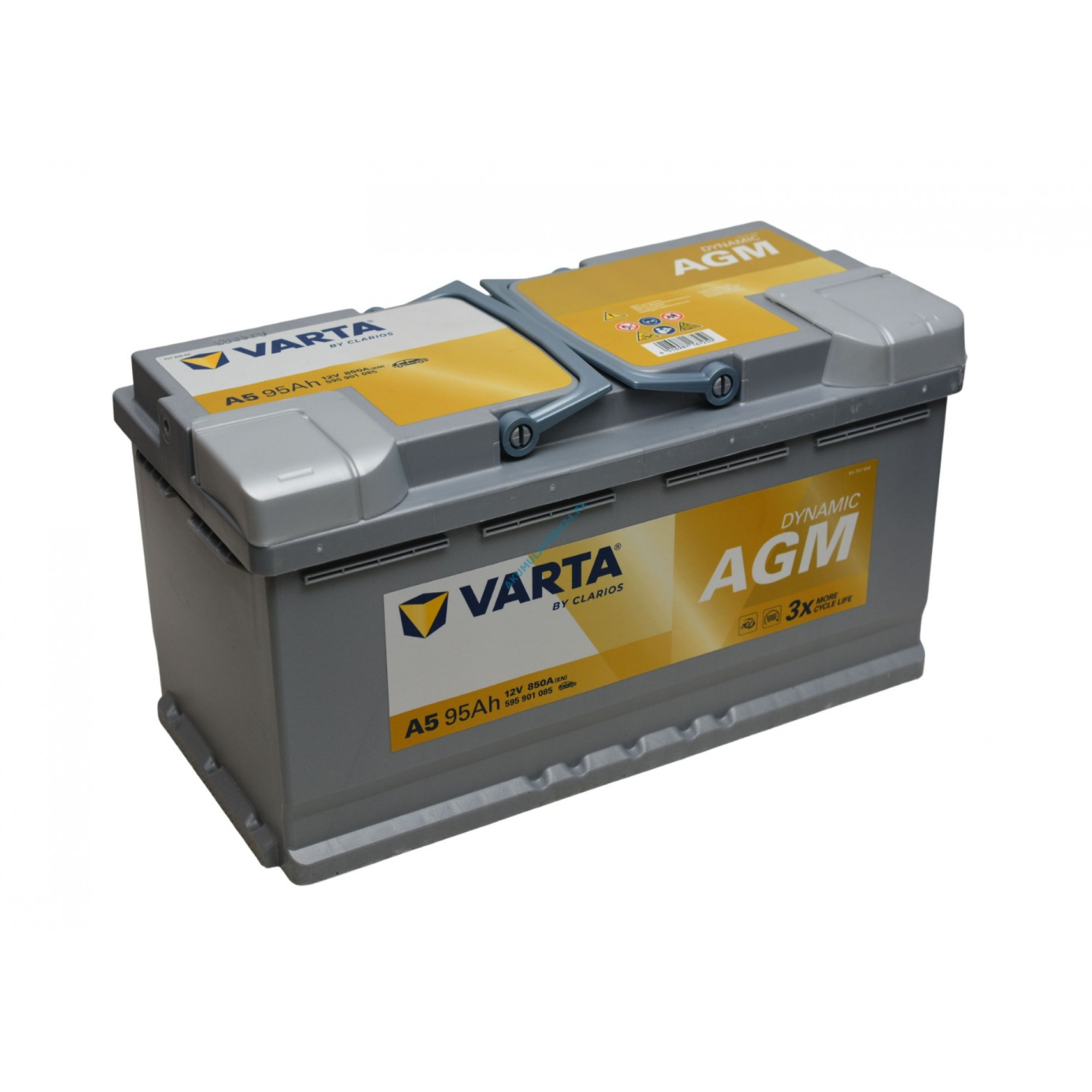 Battery VARTA SILVER DYNAMIC AGM A5 12V 95Ah 850A Right+ - 7-595901085